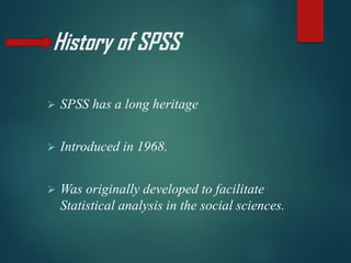 SPSS introduction Presentation | PPT