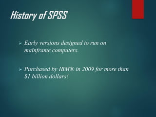 SPSS introduction Presentation | PPT