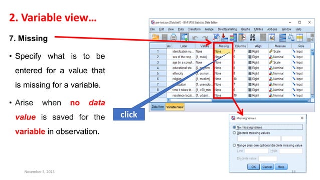SPSS Lecture_1 [Autosaved].pptx | Computing | Technology & Computing