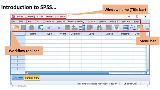 SPSS Lecture_1 [Autosaved].pptx | Computing | Technology & Computing