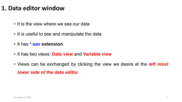 SPSS Lecture_1 [Autosaved].pptx | Computing | Technology & Computing