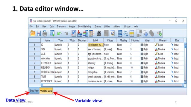 SPSS Lecture_1 [Autosaved].pptx | Computing | Technology & Computing