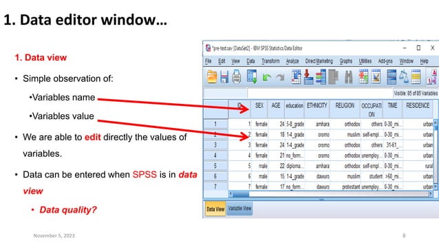 SPSS Lecture_1 [Autosaved].pptx | Computing | Technology & Computing