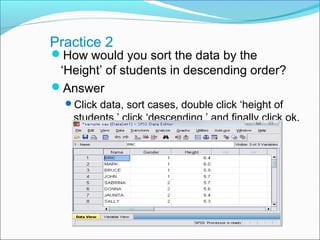 Spss lecture notes | PPT