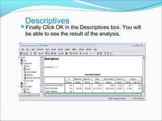 Spss lecture notes | PPT