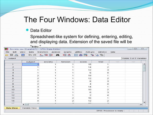 Spss Lecture Notes Ppt Technology And Computing