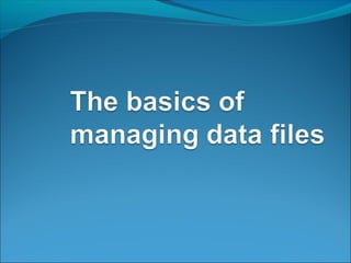 Spss lecture notes | PPT