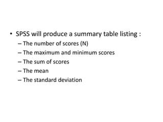 Spss lesson | PPTX