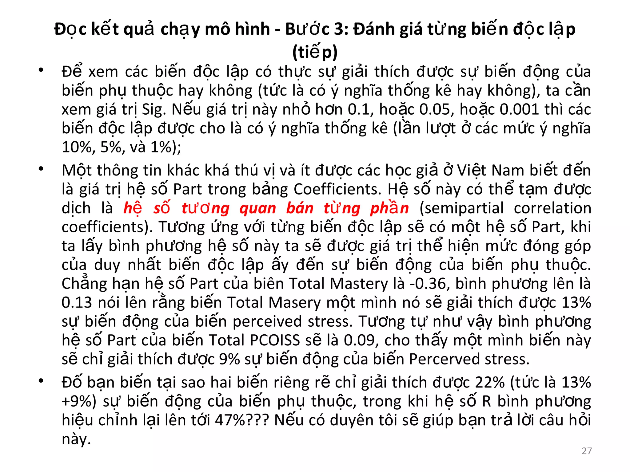 Spss lesson 5.3 Tương quan hồi quy (hồi quy tuyến tính đa biến) | PPT