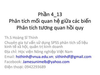 Spss lesson 5.3 Tương quan hồi quy (hồi quy tuyến tính đa biến) | PPT