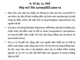 Spss lesson 5.3 Tương quan hồi quy (hồi quy tuyến tính đa biến) | PPT