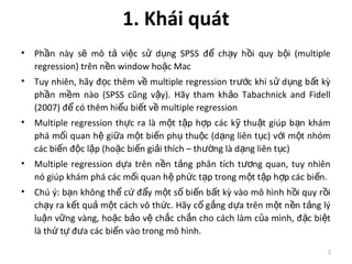 Spss lesson 5.3 Tương quan hồi quy (hồi quy tuyến tính đa biến) | PPT