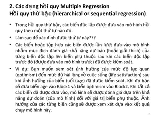 Spss lesson 5.3 Tương quan hồi quy (hồi quy tuyến tính đa biến) | PPT