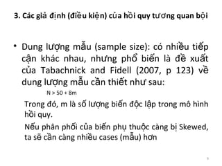 Spss lesson 5.3 Tương quan hồi quy (hồi quy tuyến tính đa biến) | PPT