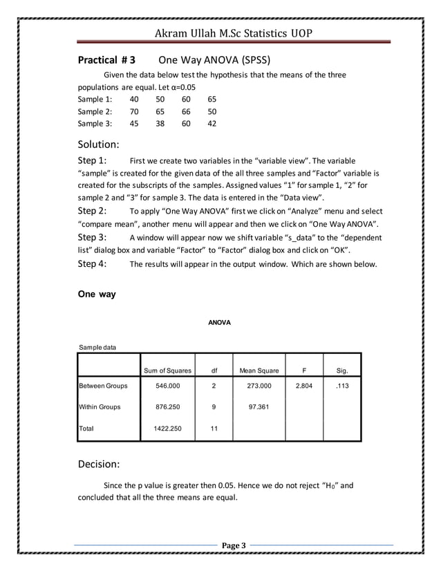 Spss & minitab | PDF