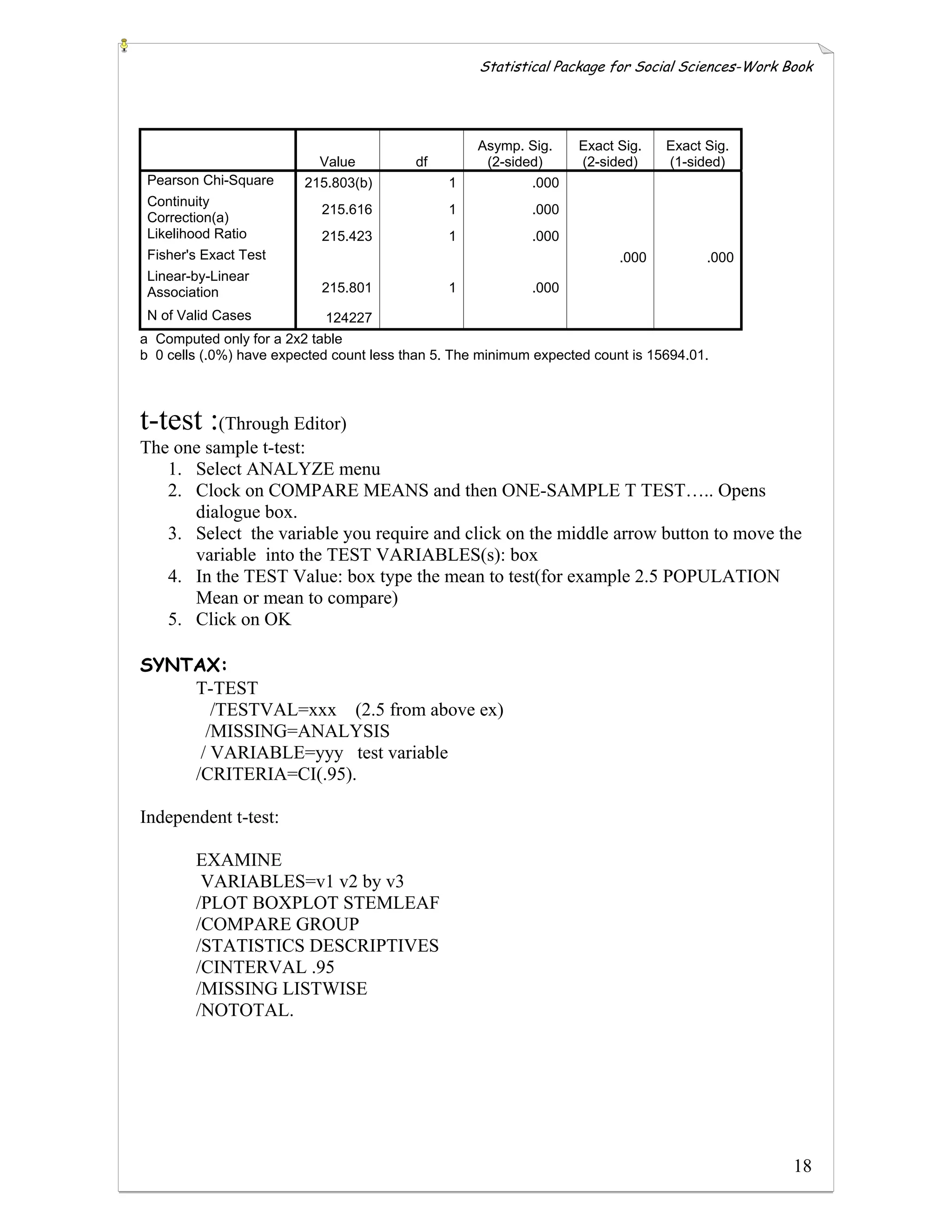 SPSS :Introduction for beginners | PDF