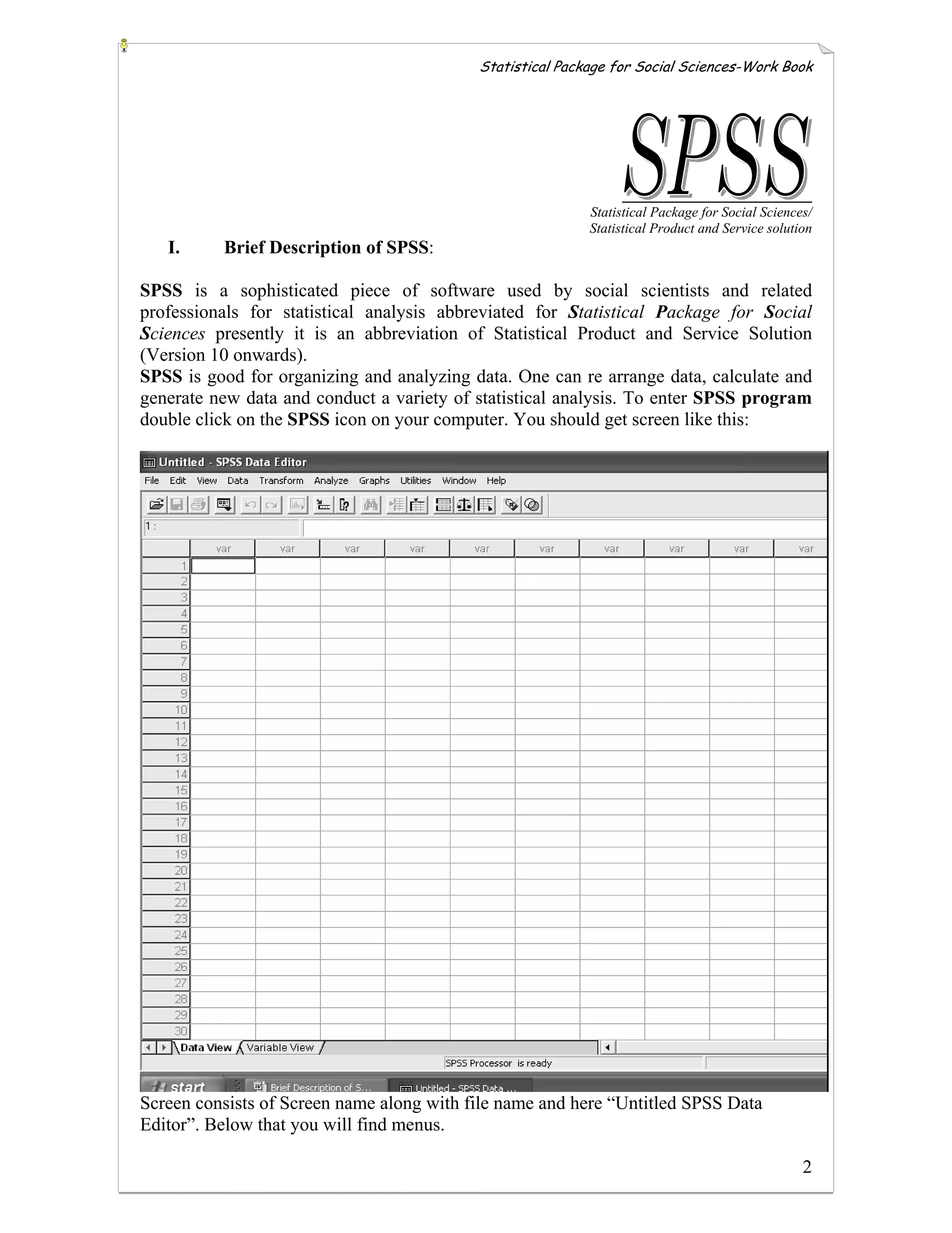 Spss Introduction For Beginners Pdf
