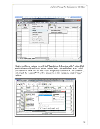 SPSS :Introduction for beginners | PDF