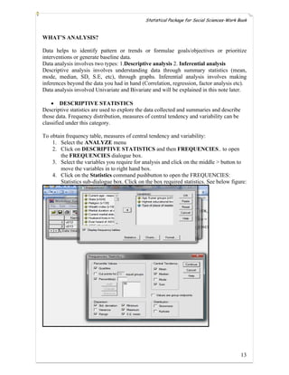 SPSS :Introduction for beginners | PDF