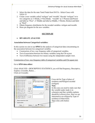 SPSS :Introduction for beginners | PDF