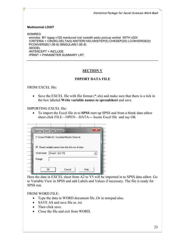 SPSS :Introduction for beginners | PDF