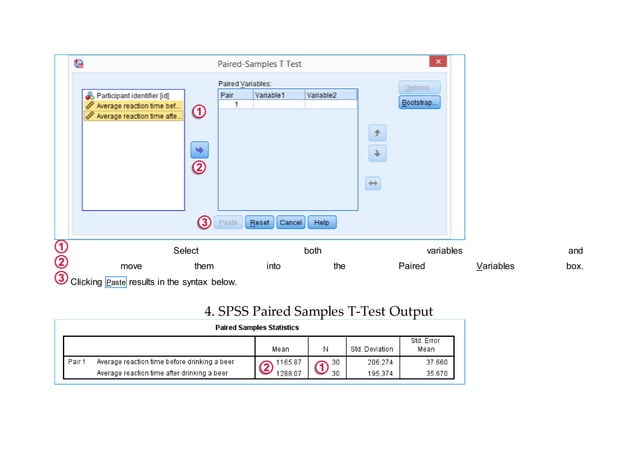 Spss paired samples t test Reporting | DOCX | Educational Assessment ...