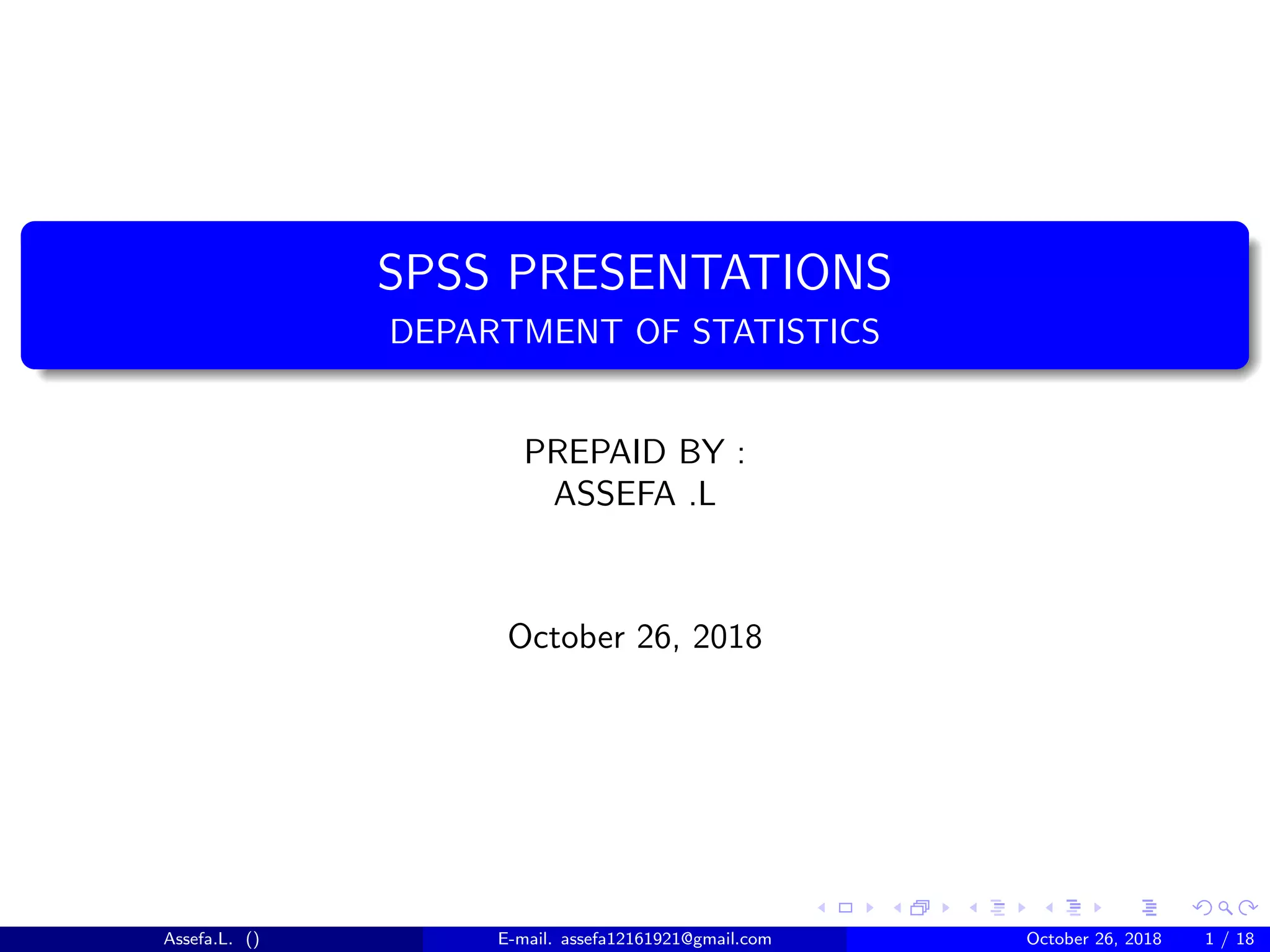 Spss Presentationpdf Operating Systems Computer Software And Applications