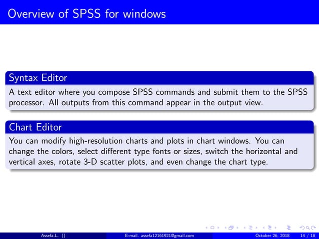 Spss Presentationpdf Operating Systems Computer Software And Applications