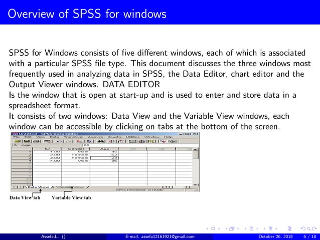 Spss Presentationpdf Operating Systems Computer Software And Applications