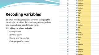 spss presentation complete ( basic intro ) | PPTX