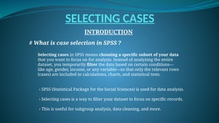 spss presentation complete ( basic intro ) | PPTX