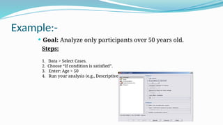 spss presentation complete ( basic intro ) | PPTX