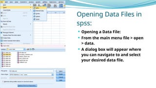 spss presentation complete ( basic intro ) | PPTX