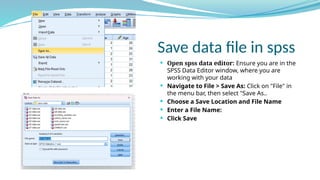 spss presentation complete ( basic intro ) | PPTX