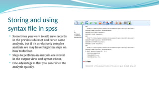 spss presentation complete ( basic intro ) | PPTX
