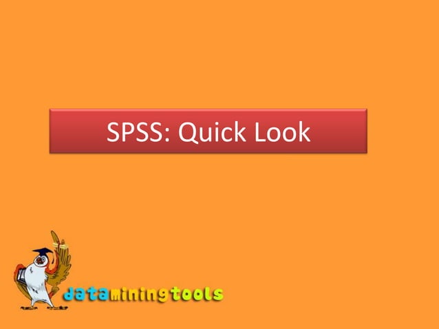 SPSS: Quick Look | PPT