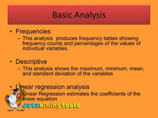 SPSS: Quick Look | PPTX