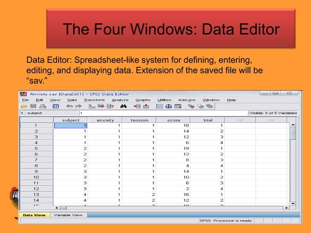 SPSS: Quick Look | PPTX | Technology & Computing
