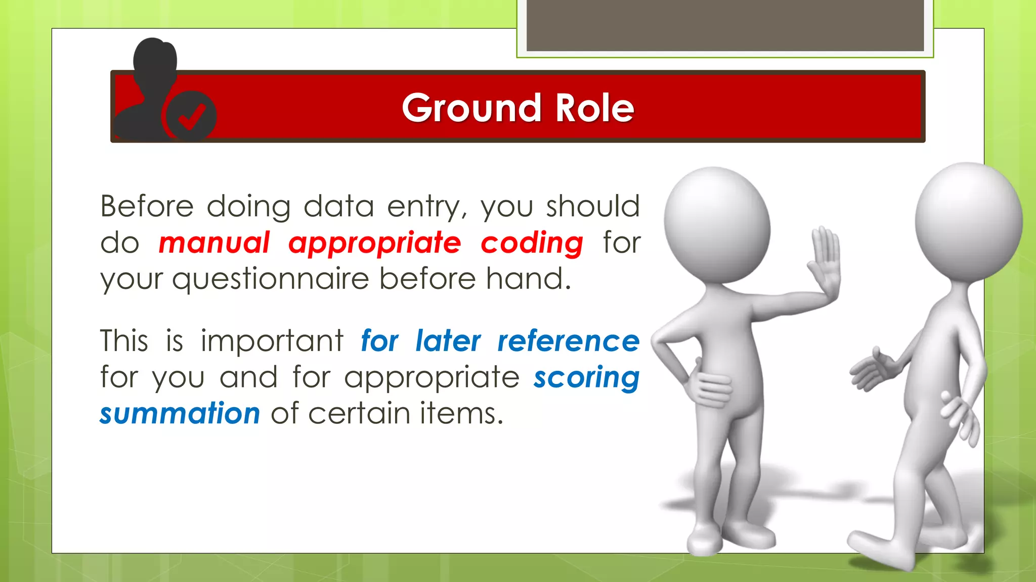 Spss Series Data Entry And Coding Ppt 9069