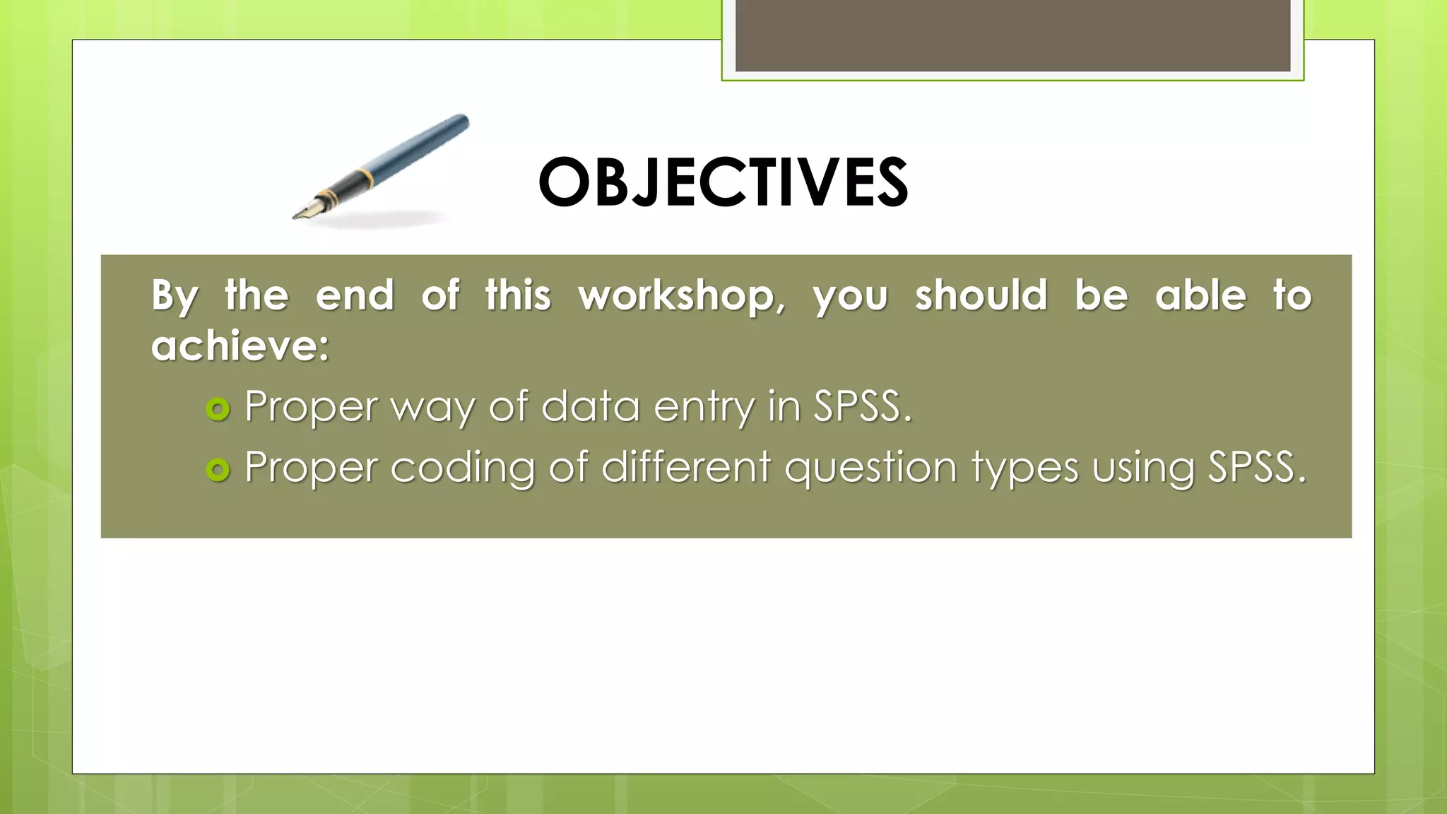 Spss series - data entry and coding | PDF