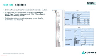 SPSS Statistics - Running a Codebook.pptx