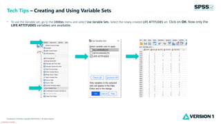 SPSS Statistics - Creating and Using Variable Sets in IBM SPSS Statistics.pptx | Technology ...