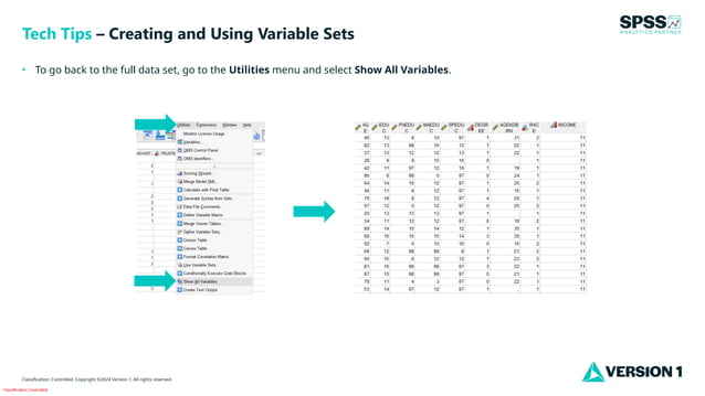 Spss Statistics Creating And Using Variable Sets In Ibm Spss