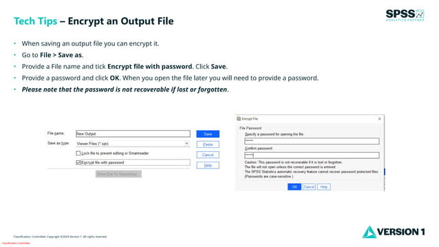 SPSS Statistics - Encrypting a Output File in IBM SPSS Statistics.pptx