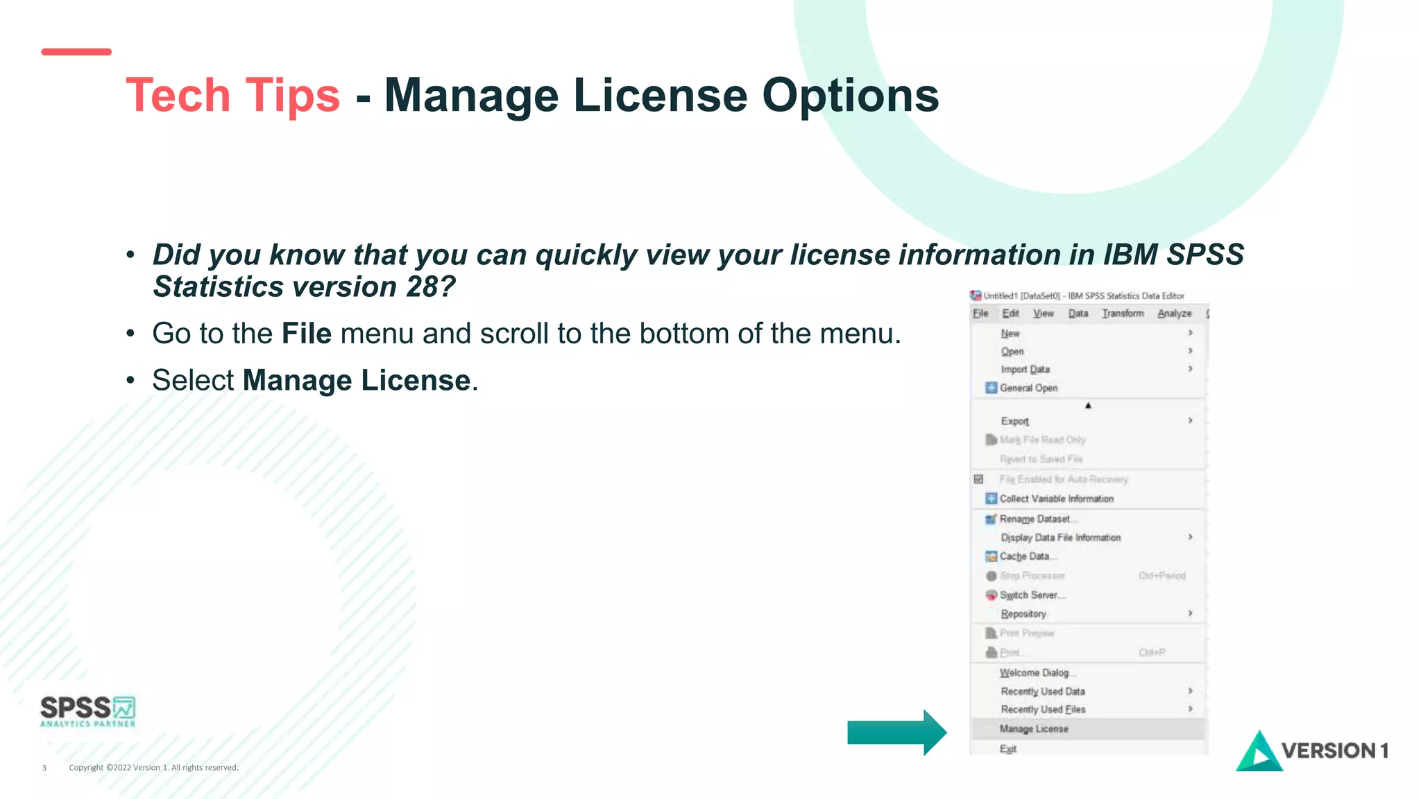 SPSS Statistics - Manage License Option in IBM SPSS Statistics.pptx