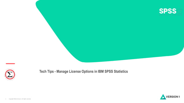 SPSS Statistics - Manage License Option in IBM SPSS Statistics.pptx ...
