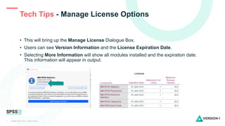 SPSS Statistics - Manage License Option in IBM SPSS Statistics.pptx
