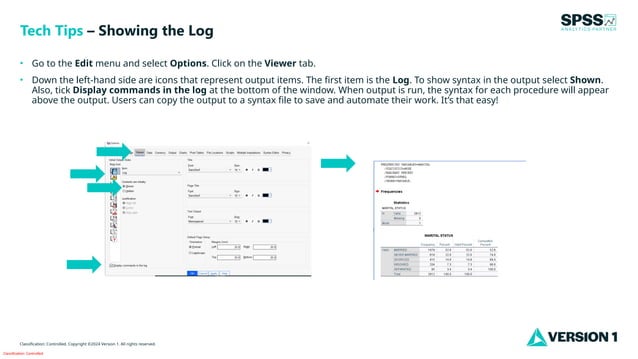 SPSS Statistics - Showing the Log in the Output in IBM SPSS Statistics.pptx