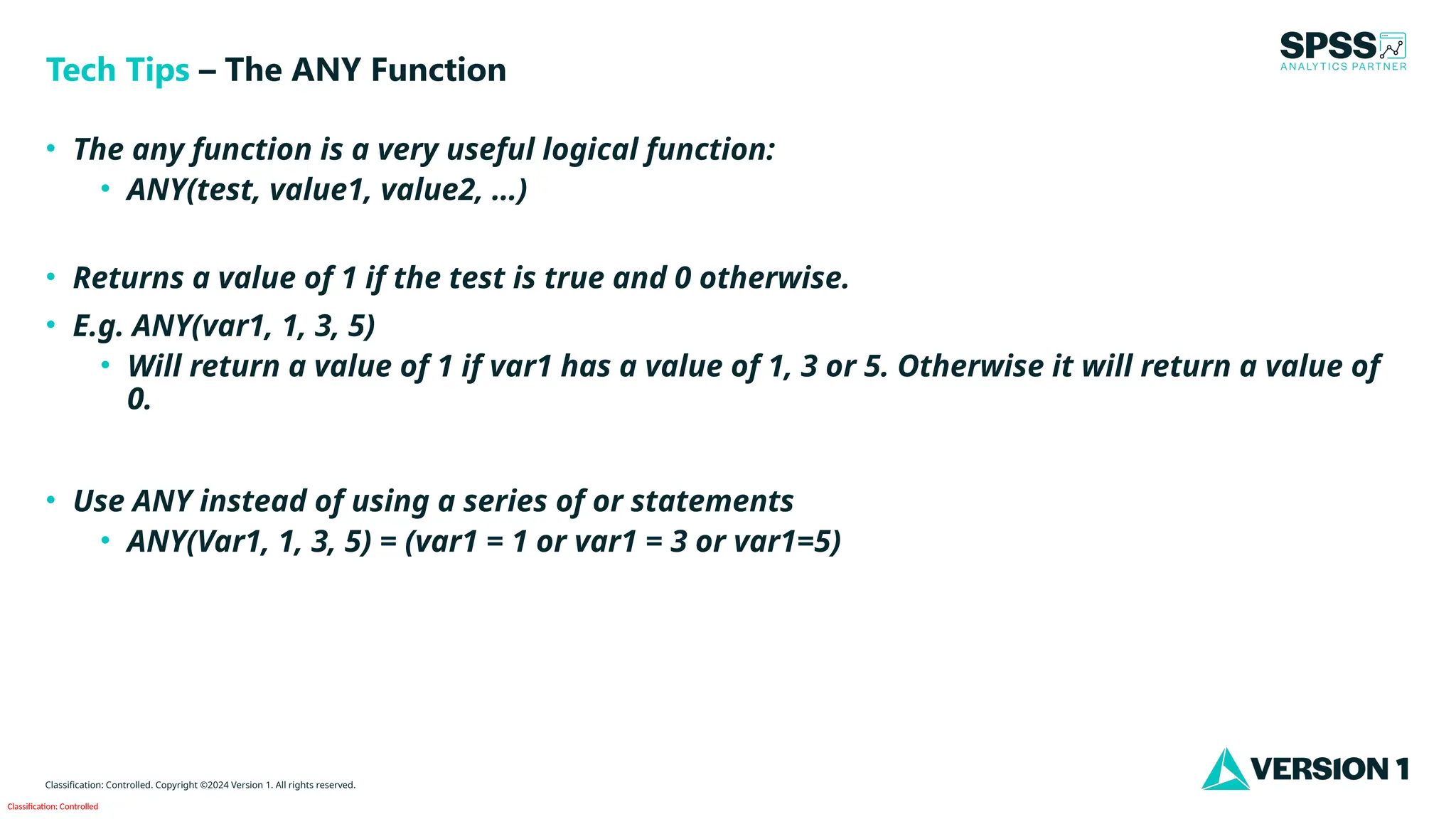 SPSS Statistics - The ANY function .pptx