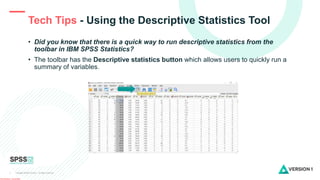 SPSS Statistics - Using the Descriptive Statistics Tool in IBM SPSS ...